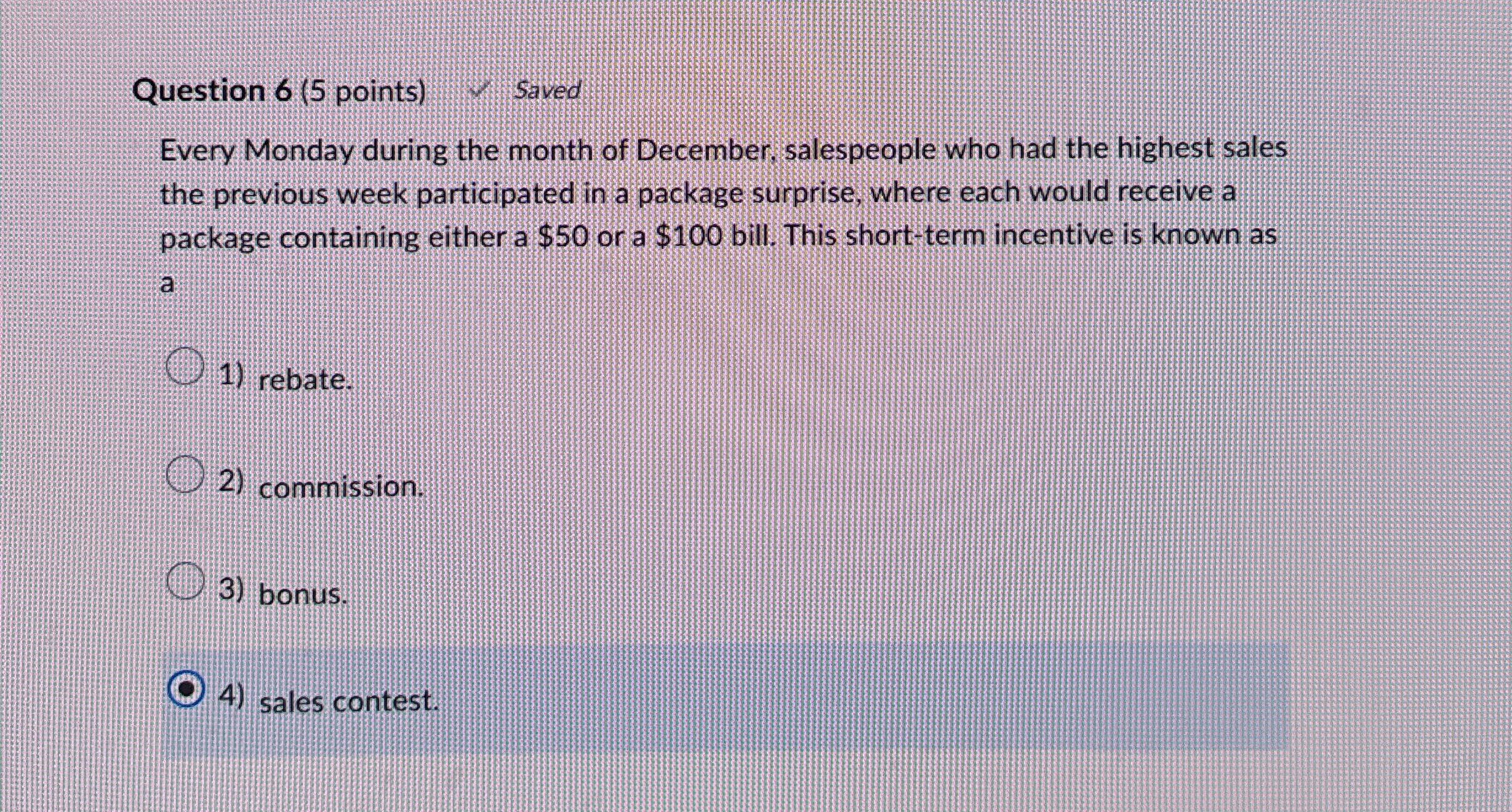 Solved Question 6 (5 ﻿points)(1: SavedEvery Monday during | Chegg.com