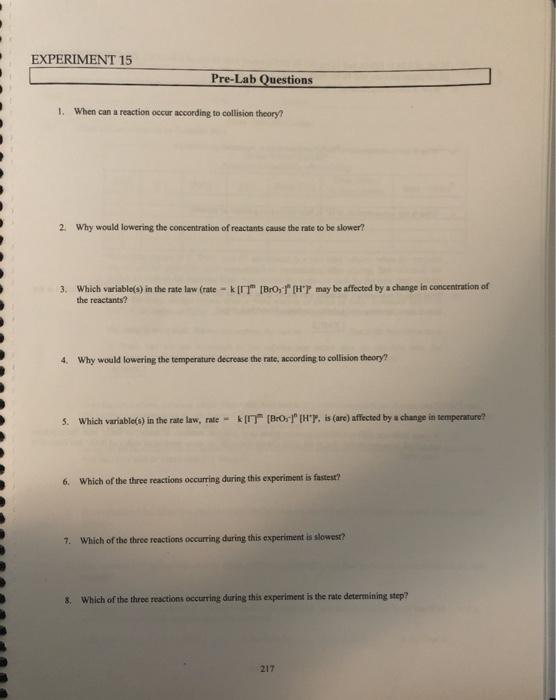 Solved EXPERIMENT 15 Pre-Lab Questions 1. When can a | Chegg.com
