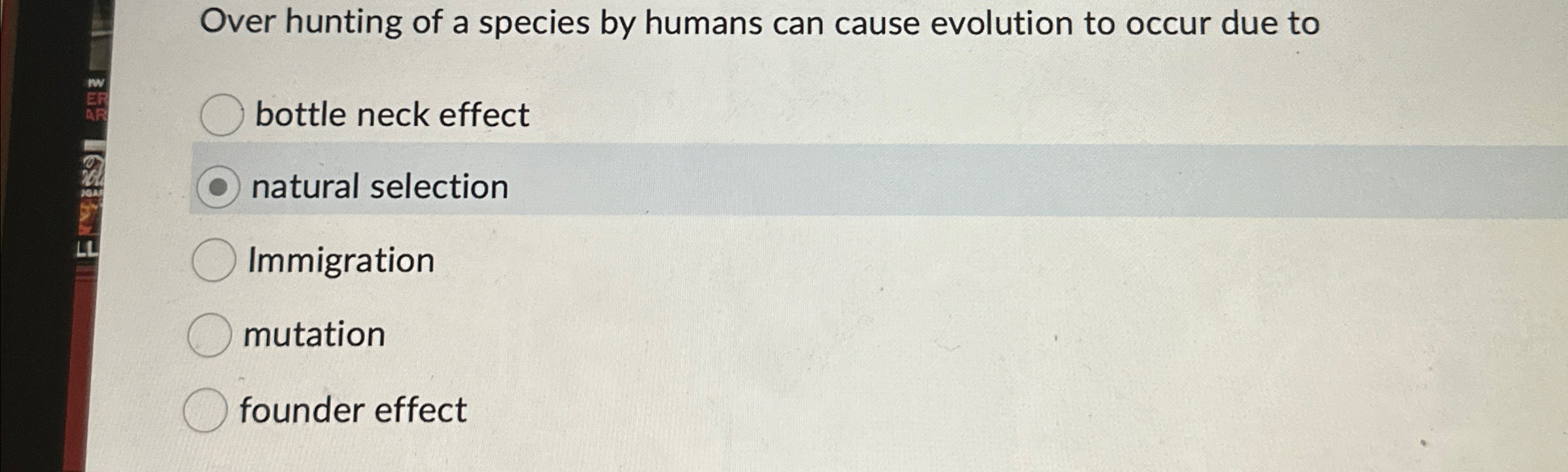 Solved Over hunting of a species by humans can cause | Chegg.com