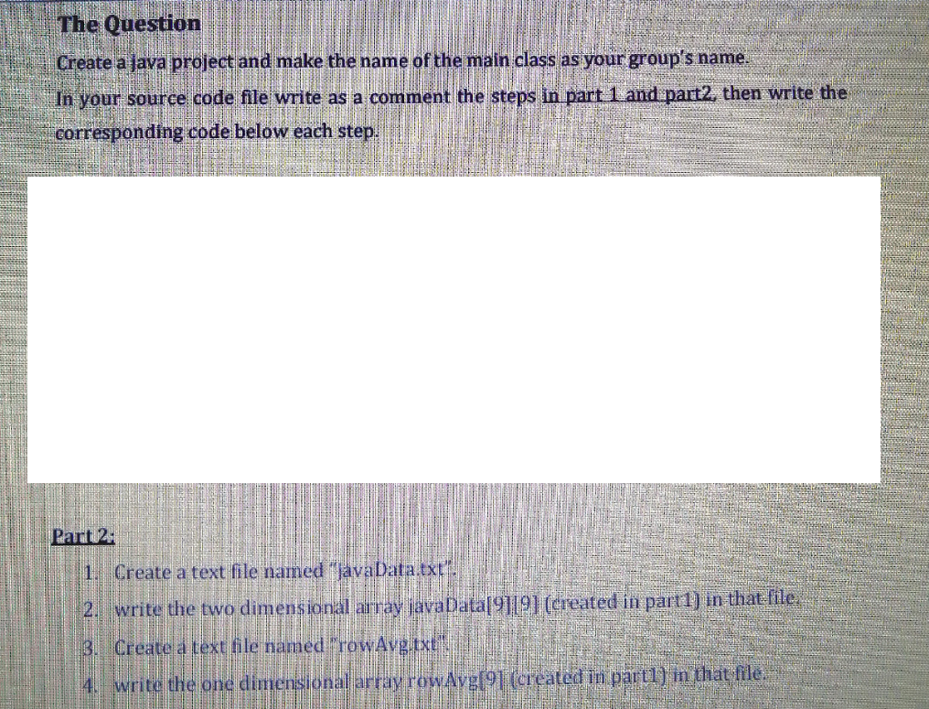 Solved Whe ogestion Create a java project and make the name | Chegg.com