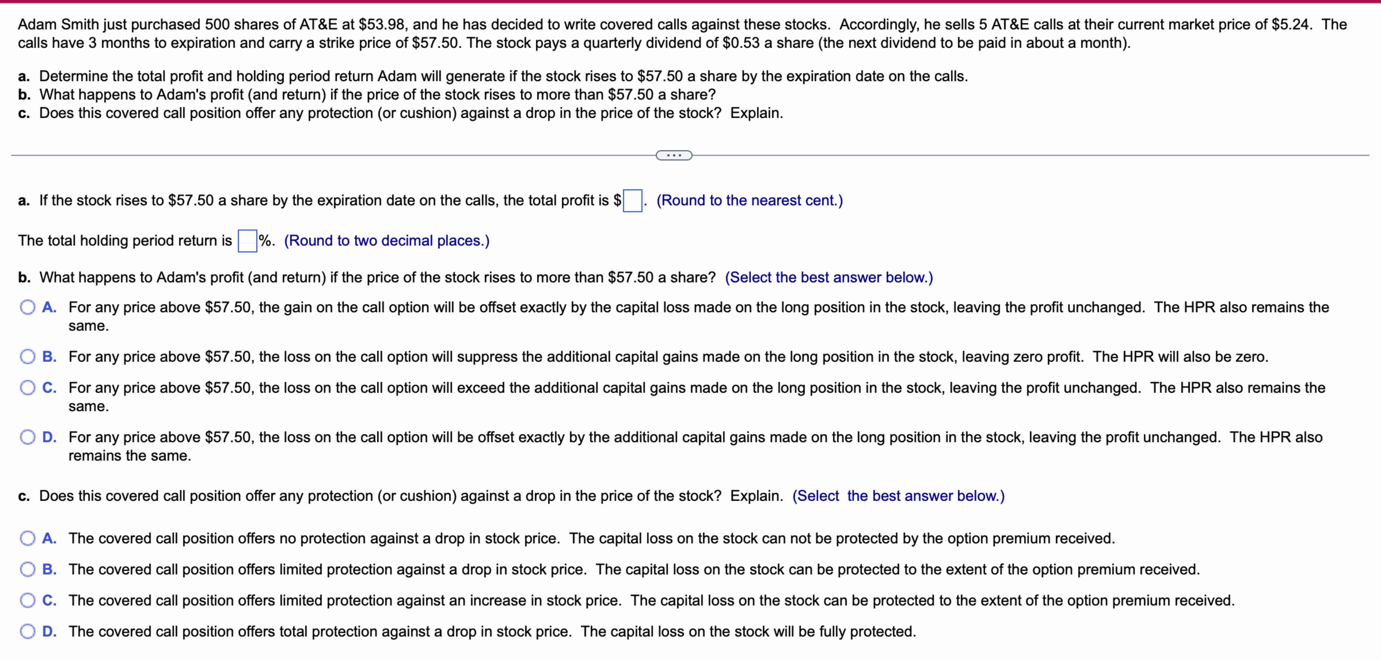 Solved Adam Smith just purchased 500 ﻿shares of ﻿AT&E at | Chegg.com