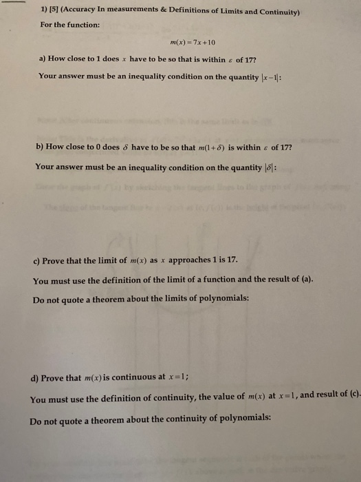 Solved 1) (51 (Accuracy In measurements & Definitions of | Chegg.com