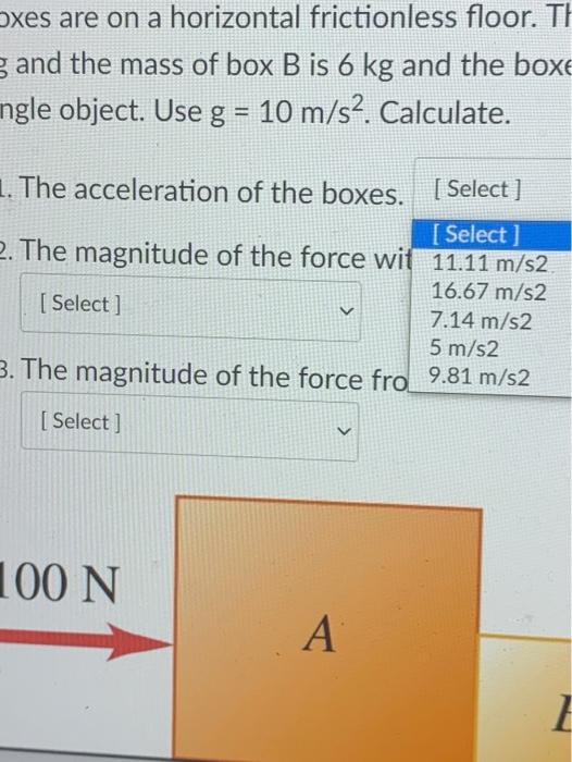 Solved A person pushes 2 boxes with a horizontal force of | Chegg.com