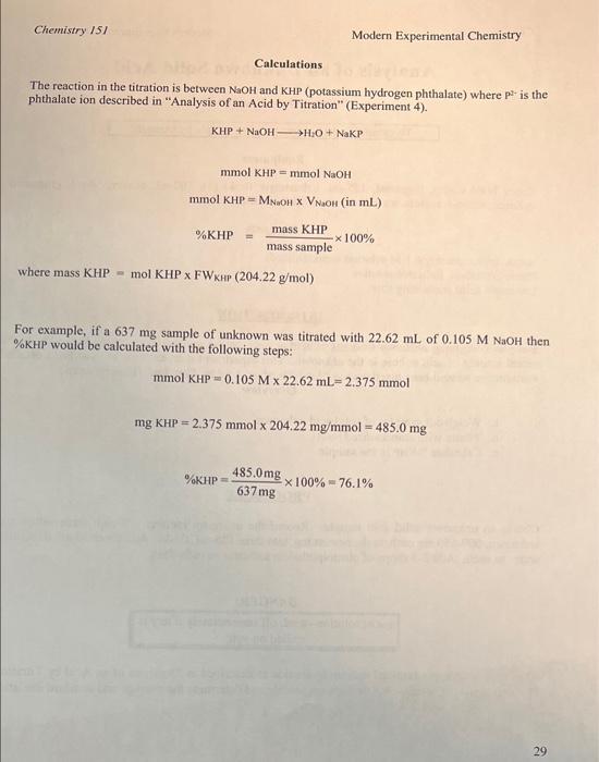 Solved mmol KHP Mass of Unknown (mg) %KHP Mass KHP (mg) NaOH | Chegg.com