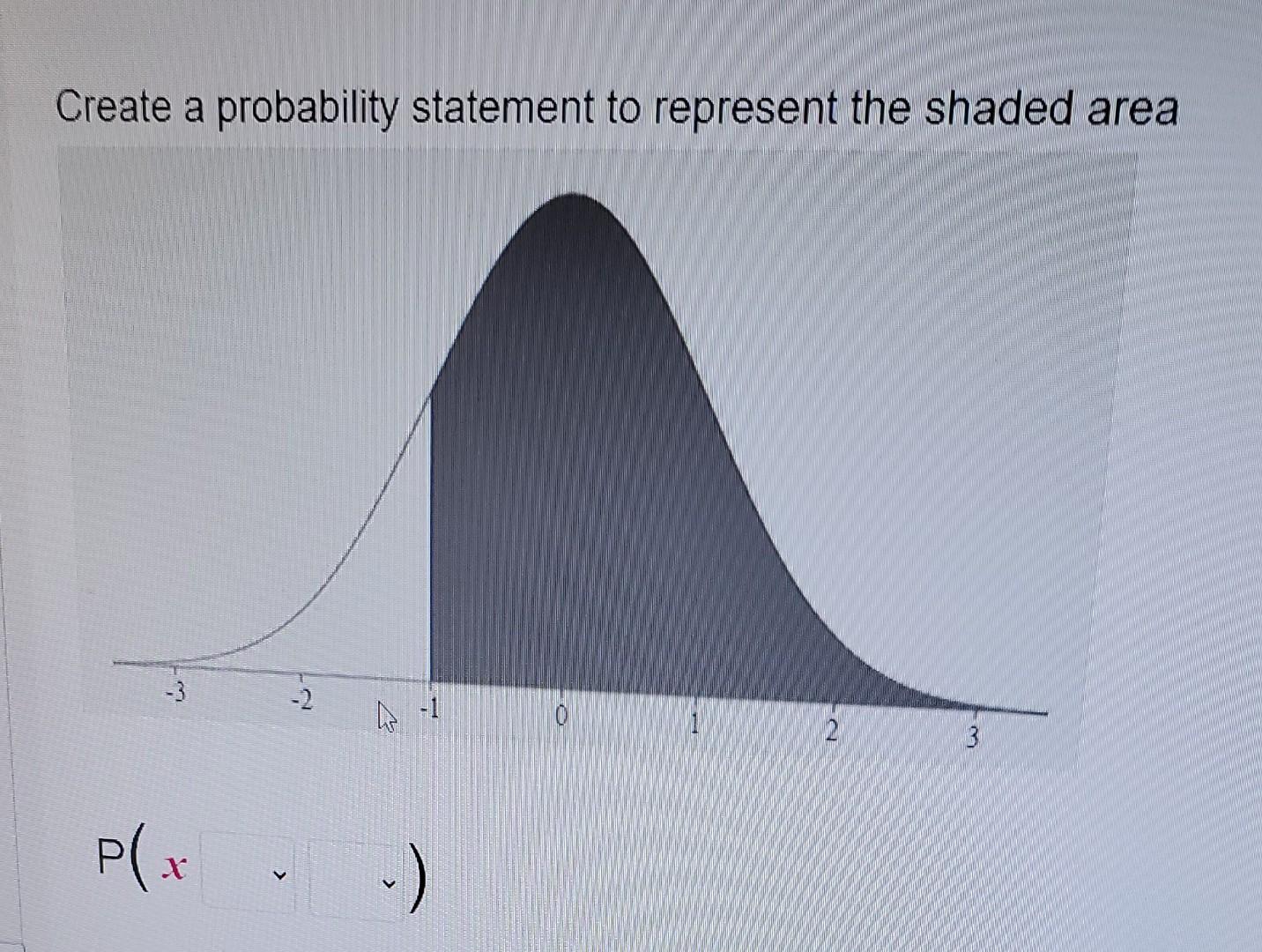 Solved Create a probability statement to represent the | Chegg.com