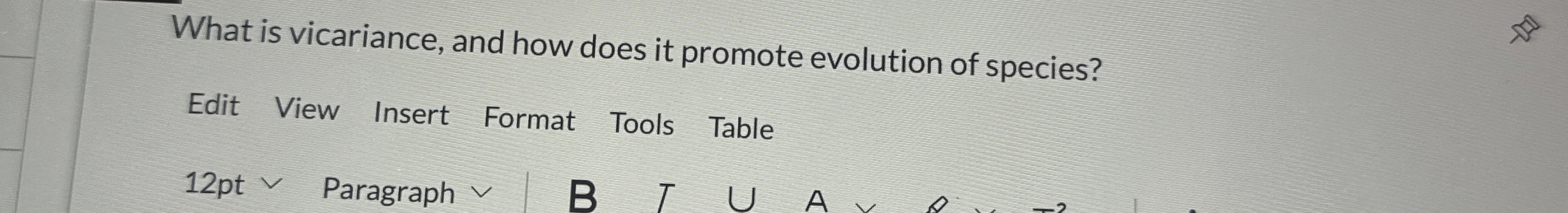 Solved What is vicariance, and how does it promote evolution | Chegg.com