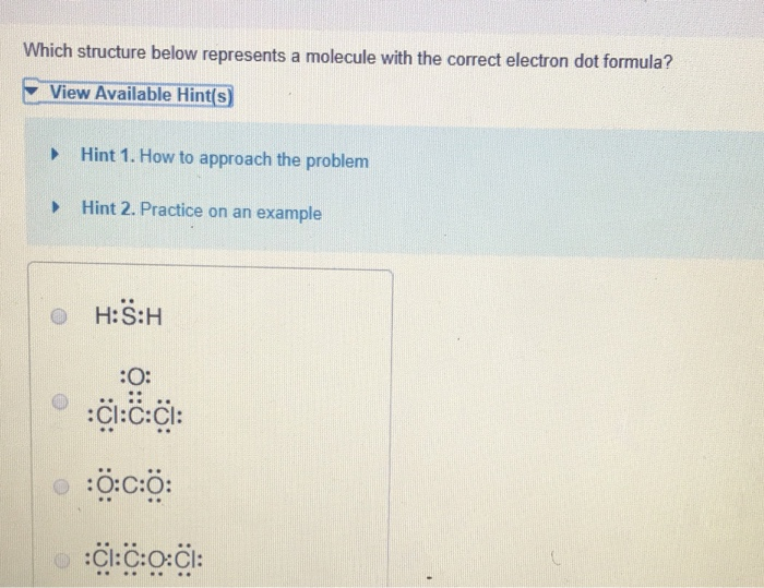 Solved Which structure below represents a molecule with the | Chegg.com