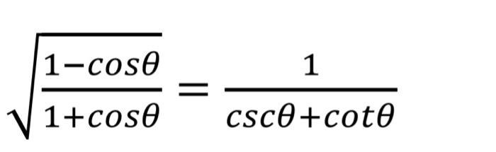Solved 1+cosθ1−cosθ=cscθ+cotθ1cscθ−1cotθ=cotθcscθ+1 | Chegg.com