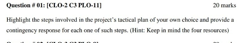 Solved Question # 01: [CLO-2 C3 PLO-11] 20 marks Highlight | Chegg.com