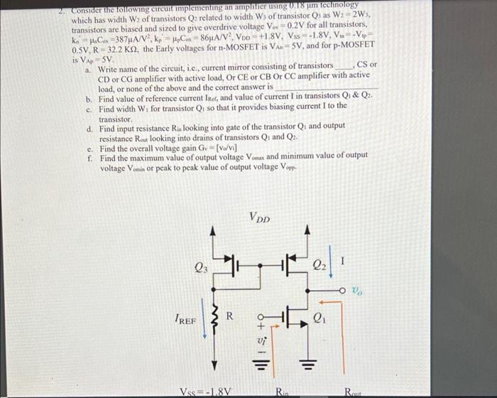 Solved OSEET HVOR Consider the following circut implementing | Chegg.com