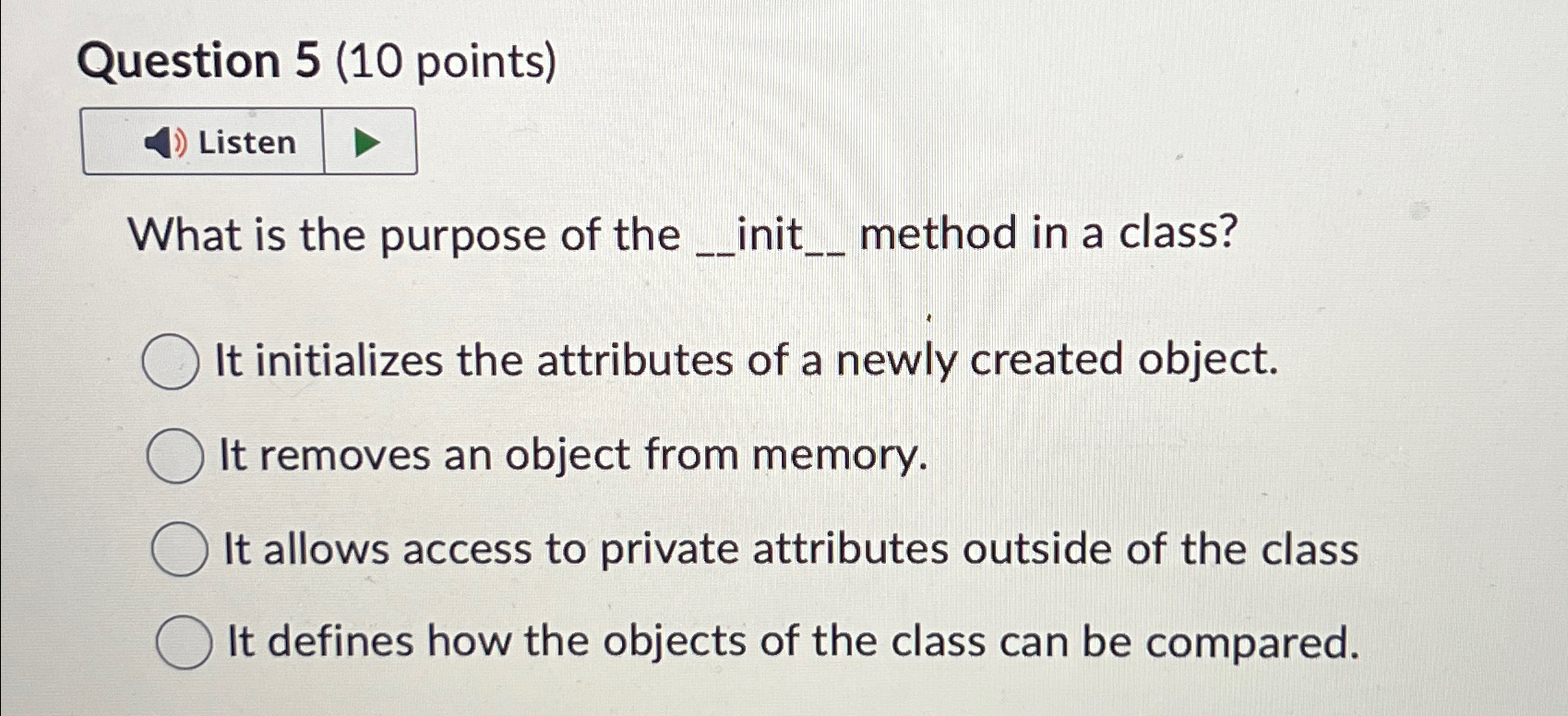 Solved Question 5 (10 ﻿points) What is the purpose of the | Chegg.com