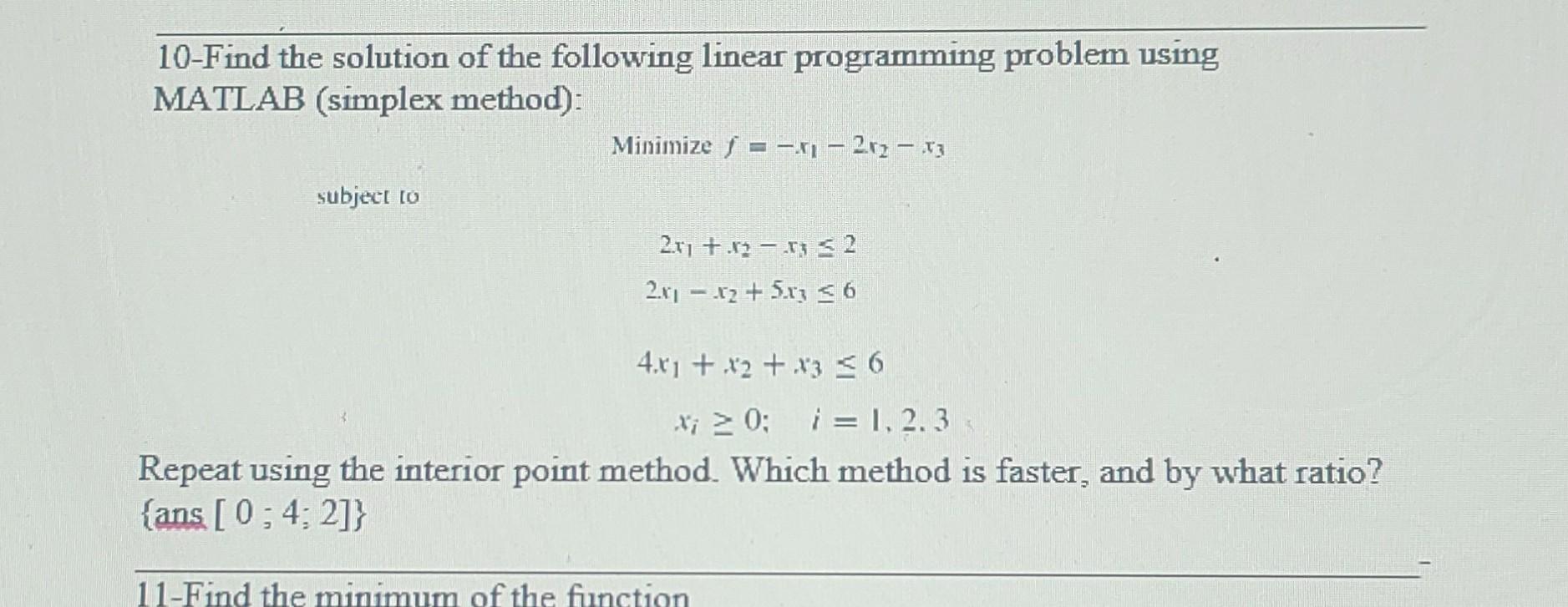 Solved 10− Find the solution of the following linear | Chegg.com