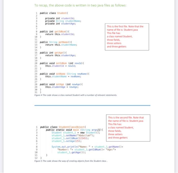 Solved 1. Defining Classes A class in Java is typically | Chegg.com