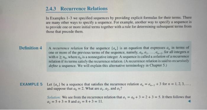 Solved Find the solution to each of these recurrence | Chegg.com