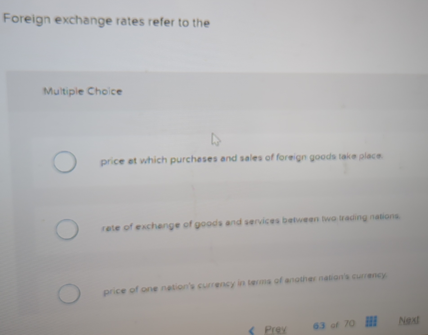 Solved Foreign exchange rates refer to theMultiple Choice | Chegg.com
