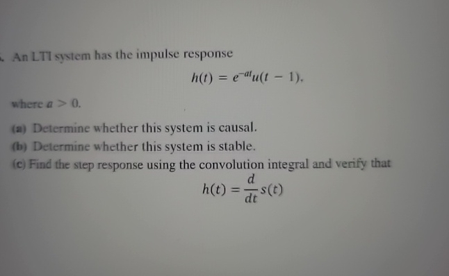 Solved An LTI system has the impulse | Chegg.com