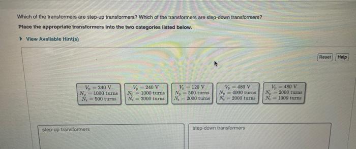 Solved Which of the transformers are step-up transformers? | Chegg.com