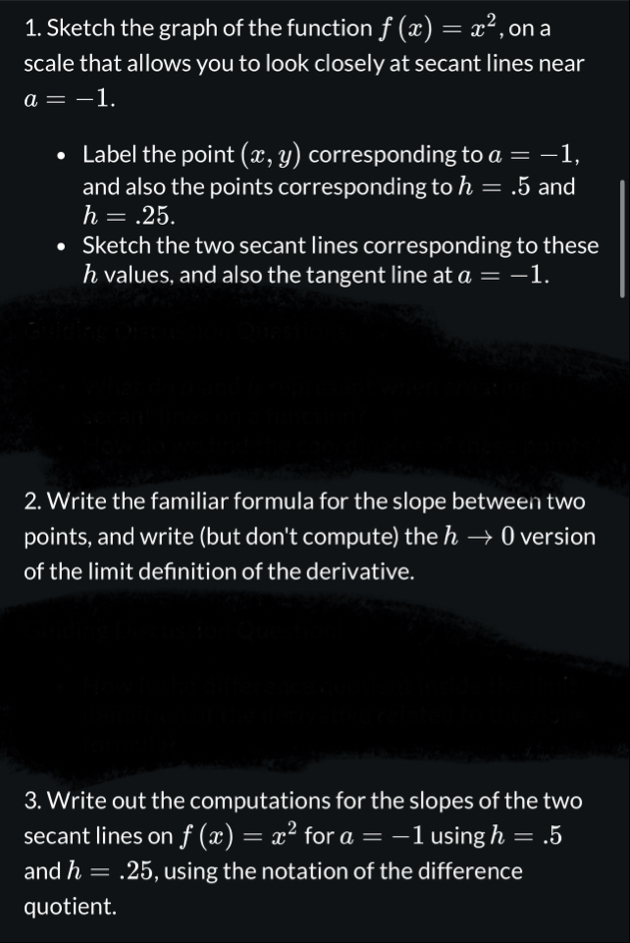 Solved 1.Sketch the graph of the function f(x)=x2, ﻿on a | Chegg.com