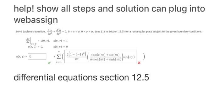 Solved help! show all steps and solution can plug into | Chegg.com