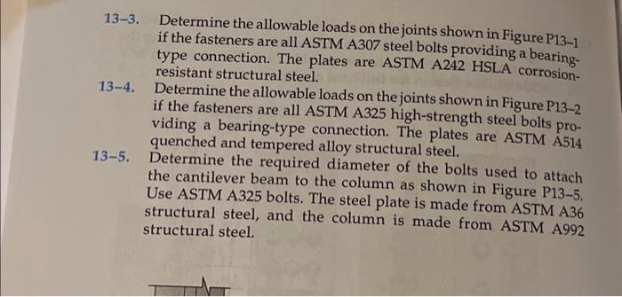 Solved 13-3. Determine the allowable loads on the joints | Chegg.com