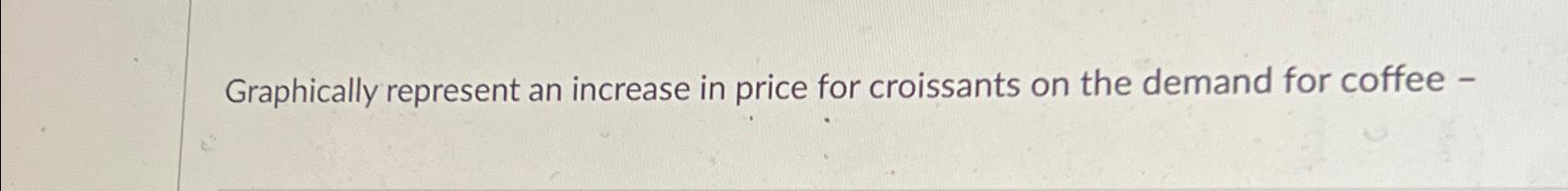 Solved Graphically represent an increase in price for | Chegg.com