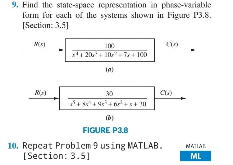 Solved i don t need pb9 please solvemonly pb 10 using matlab | Chegg.com