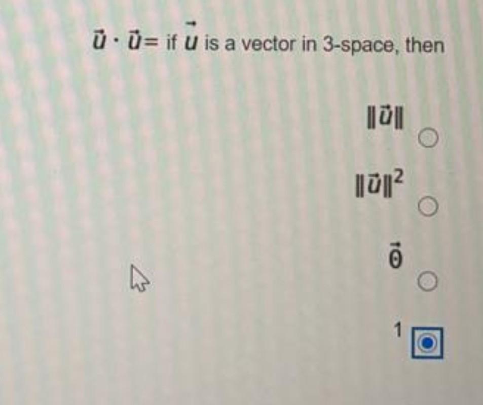 Solved ifū and are 2 vectors in 3-space, then ūly if and | Chegg.com