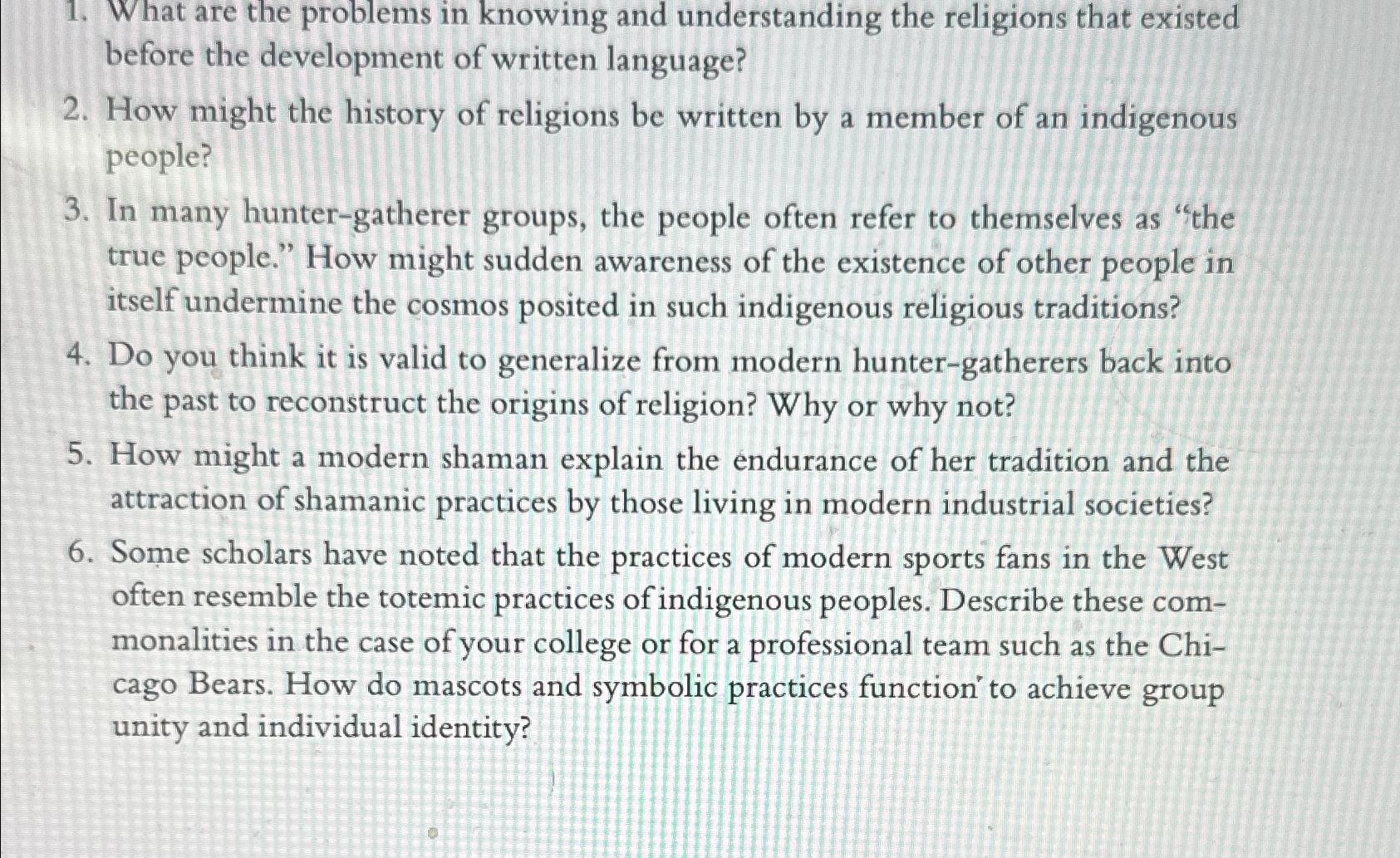 Solved What are the problems in knowing and understanding | Chegg.com