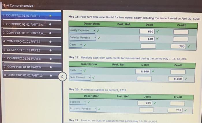 Solved 1-4 Comprehensive 1. COMPPRO.01.01. PART 1 Part 1 | Chegg.com