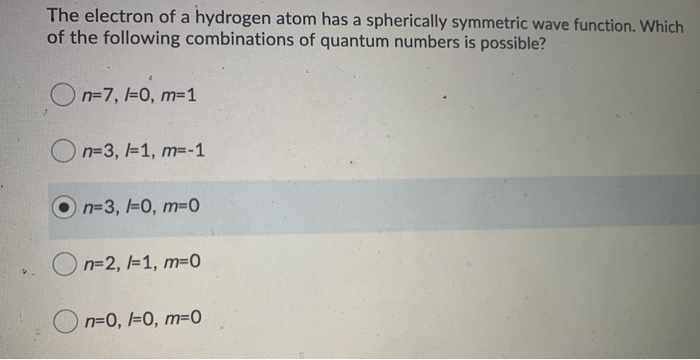 Solved The electron of a hydrogen atom has a spherically | Chegg.com