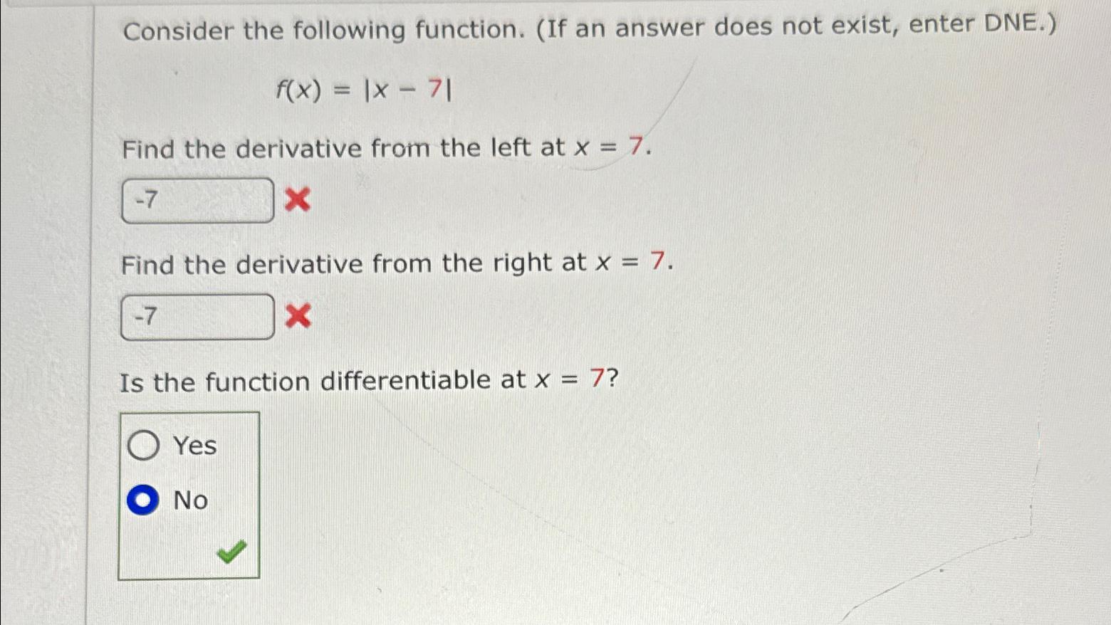 Solved Consider the following function. (If an answer does | Chegg.com