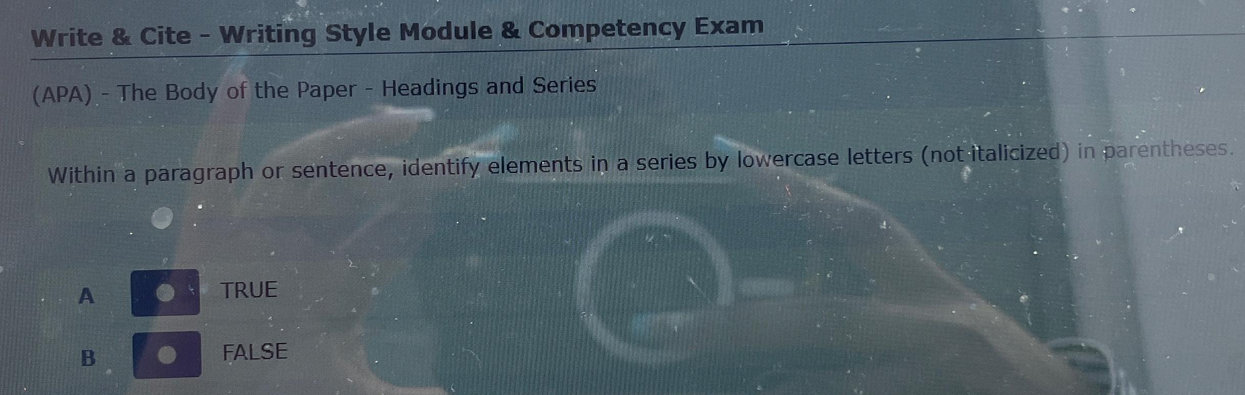 Solved Write & Cite - ﻿Writing Style Module & Competency | Chegg.com