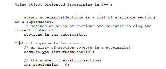 Solved Supermarket Project A shopper enters a supermarket, | Chegg.com