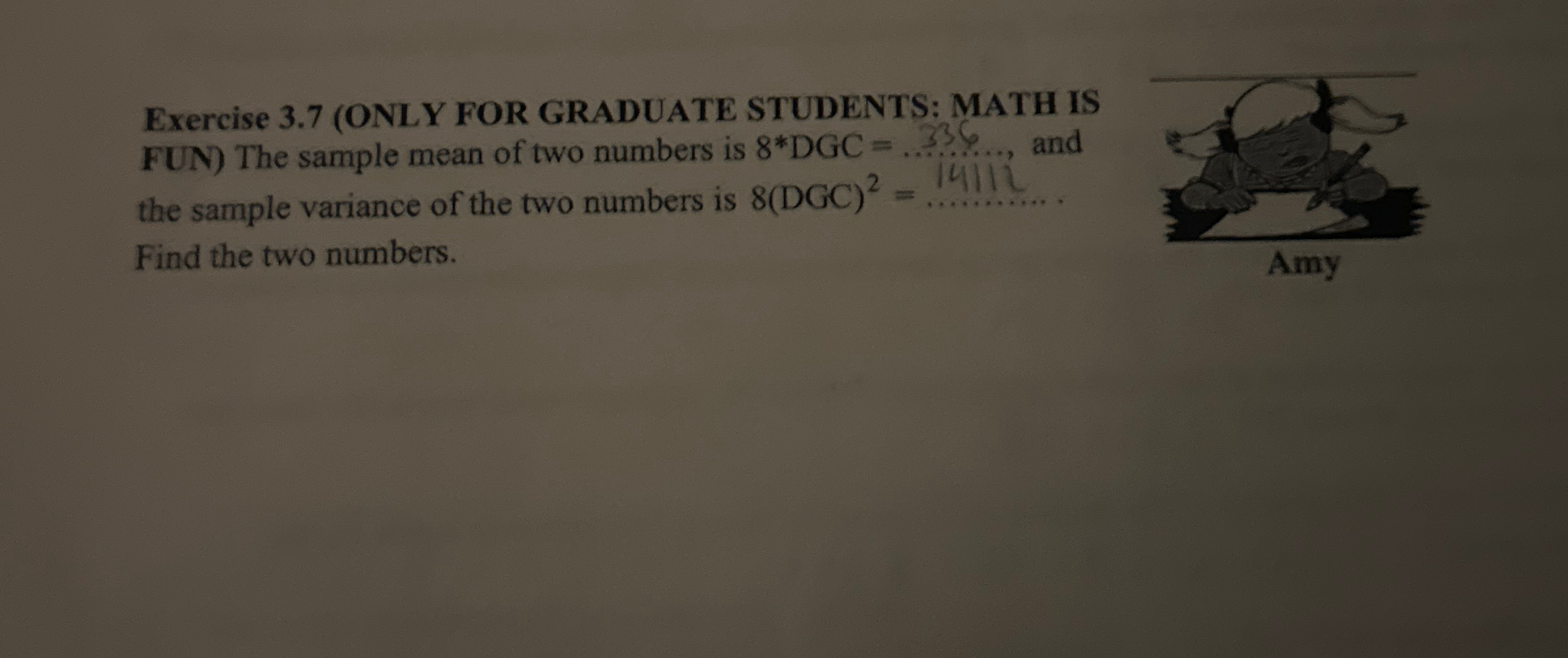 Solved Exercise 3.7 (ONLY FOR GRADUATE STUDENTS: MATH IS | Chegg.com