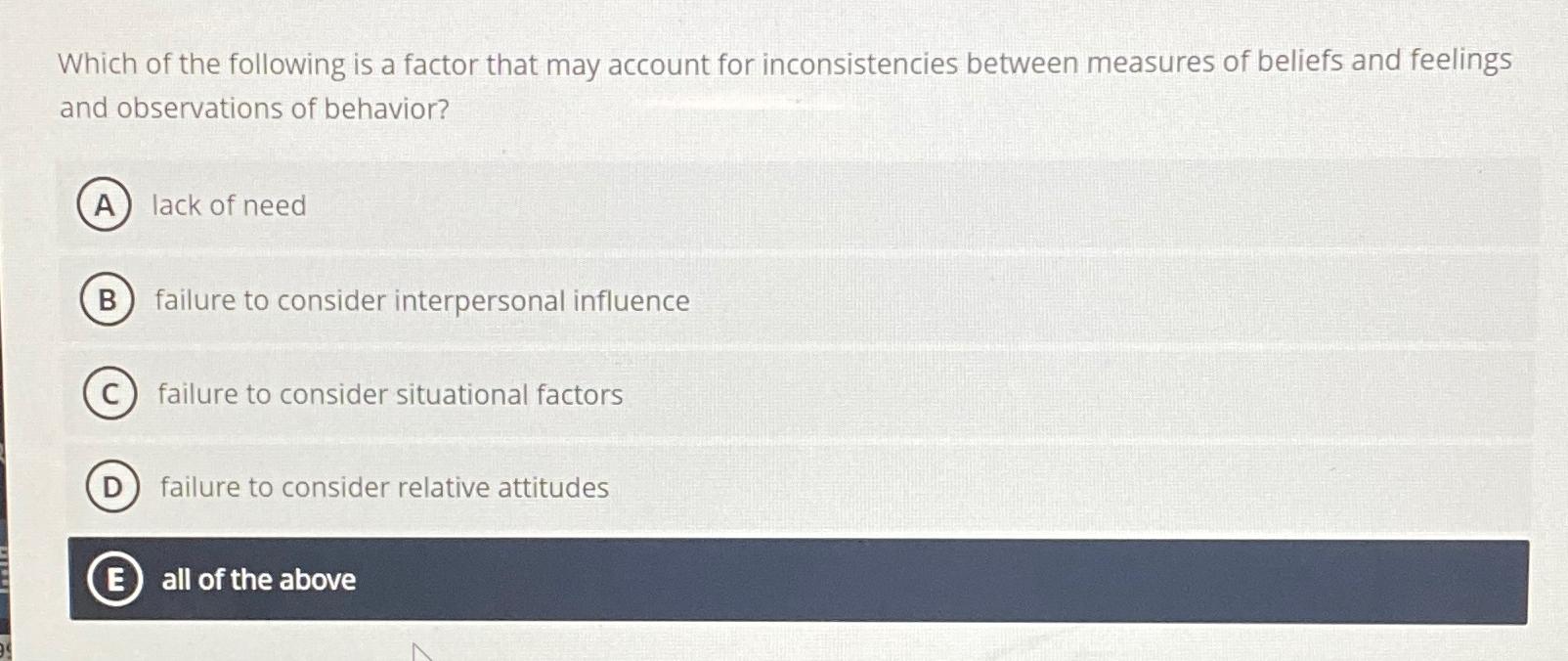 Solved Which of the following is a factor that may account | Chegg.com