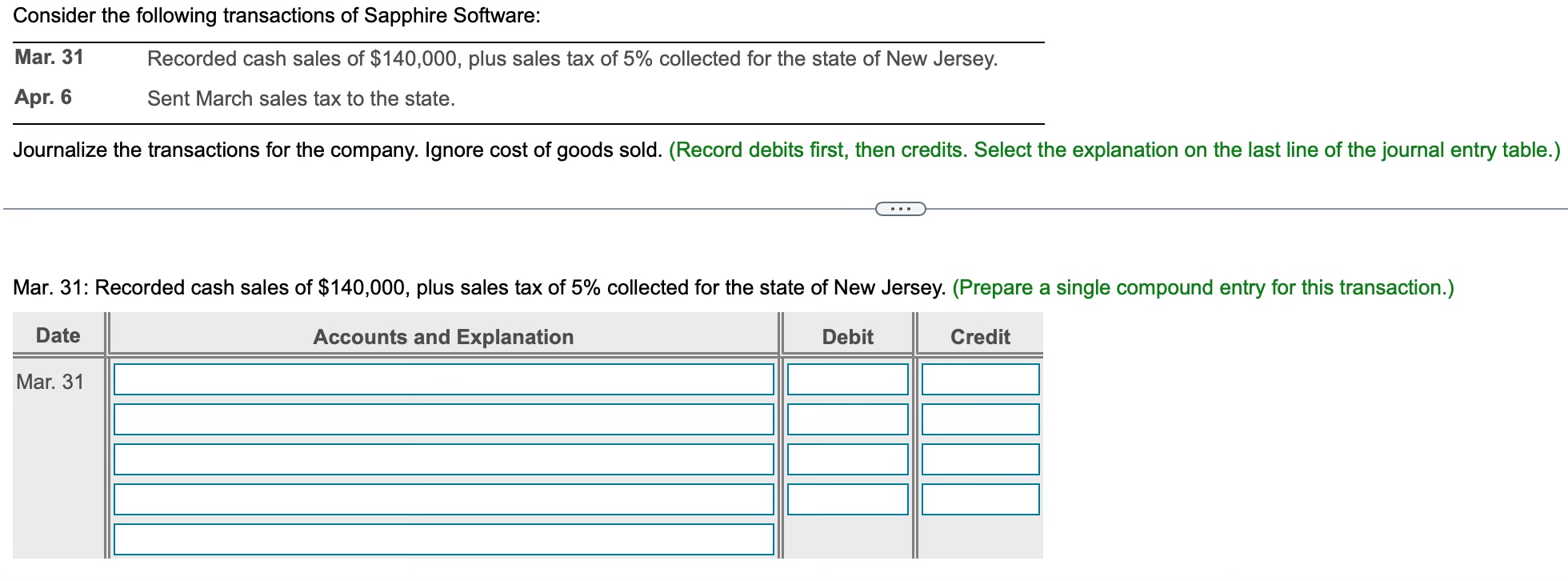 Solved Consider the following transactions of Sapphire | Chegg.com