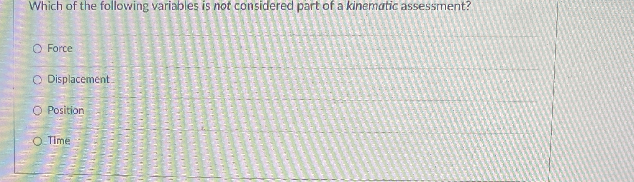 Solved Which of the following variables is not considered | Chegg.com