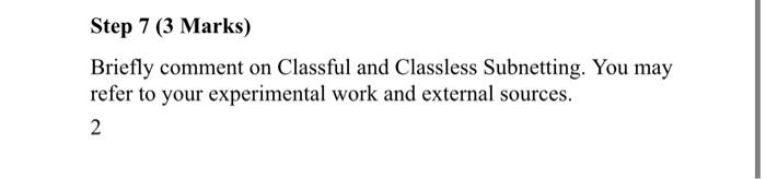 Solved Background Subnetting is an important technique to | Chegg.com