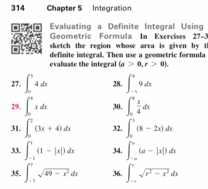 Solved 314 Chapter 5 Integration DO Evaluating a Definite | Chegg.com