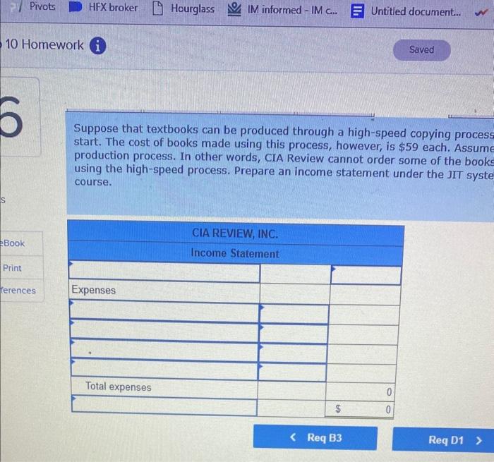 Solved Problem 10-29A (Algo) Using JIT to minimize waste and | Chegg.com