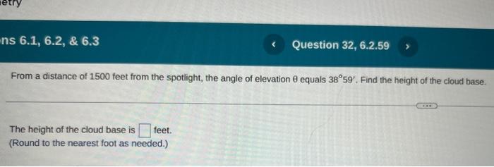 [Solved]: From a distance of 1500 feet from the spotlight,