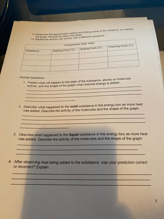 Solved PHASE CHAGES LAB (This is a Glencoe Virtual Lab) Name | Chegg.com