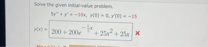 Solved Solve the given initial-value problem. | Chegg.com