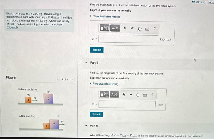 Solved Find the magnitude p1 of the total intial momentum of | Chegg.com