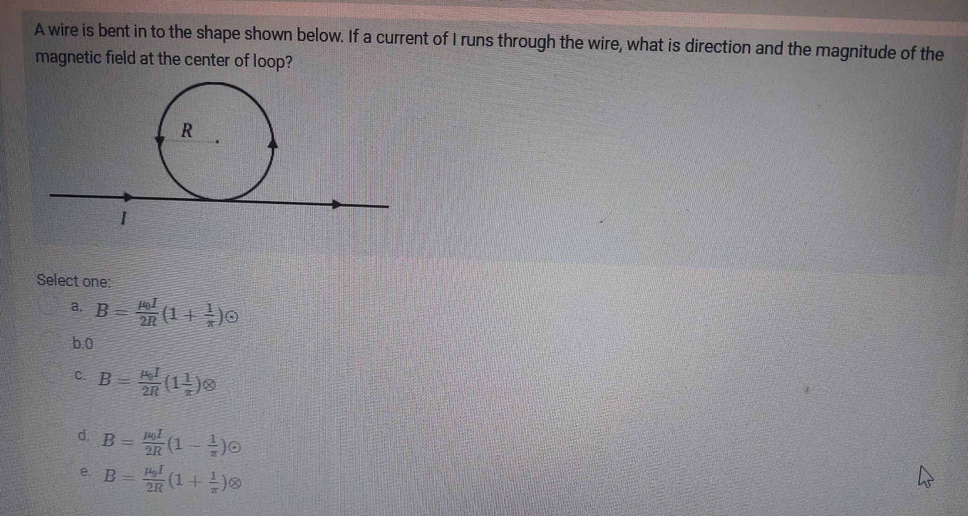 Solved A wire is bent in to the shape shown below. If a | Chegg.com