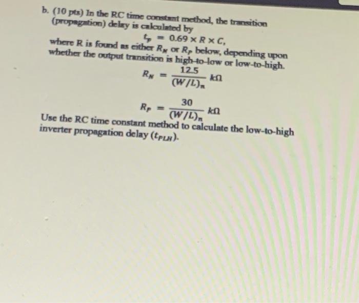 Solved Consider the imverter below, whose ouput has falling | Chegg.com