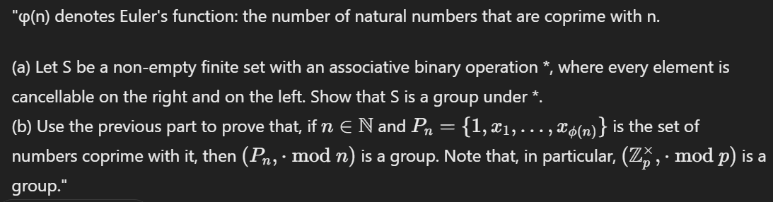 Solved varphi(n) ﻿denota la función de Euler: el número de | Chegg.com