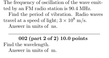 Solved The frequency of oscillation of the wave emit-ted by | Chegg.com