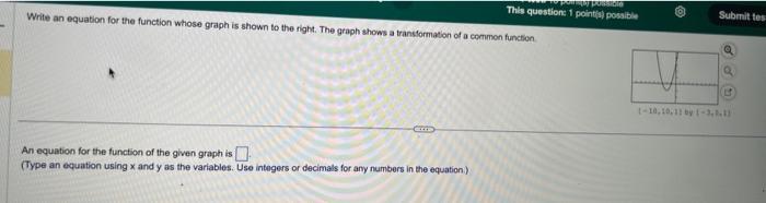 Solved Write an equation for the function whose graph is | Chegg.com