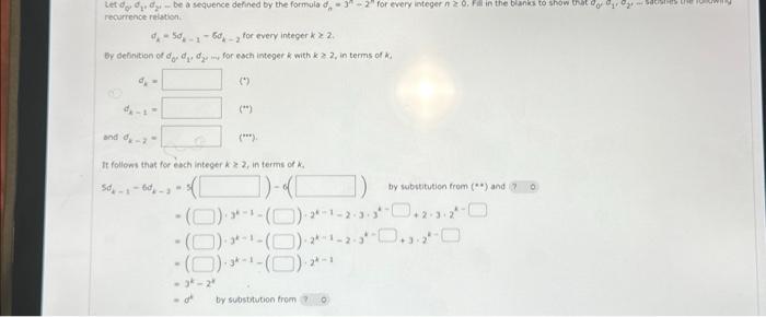 Solved Let dϕσ1,d2,− be a sequence defined by the formula dn | Chegg.com